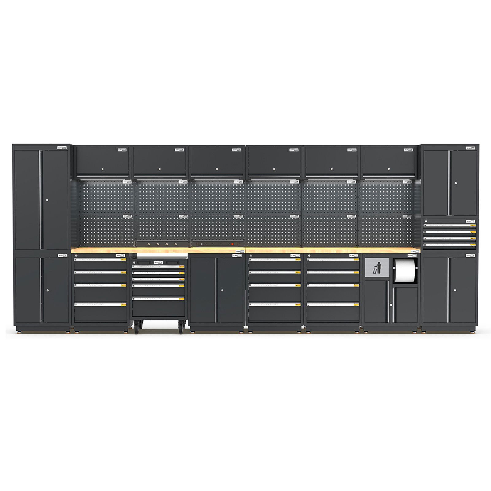 Shop UltraTools 4960mm x 580mm x 2020mm Black Semi-Industrial Workshop ...