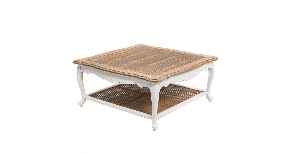 Shop French Provincial Furniture Square Coffee & Tea Table in White ...
