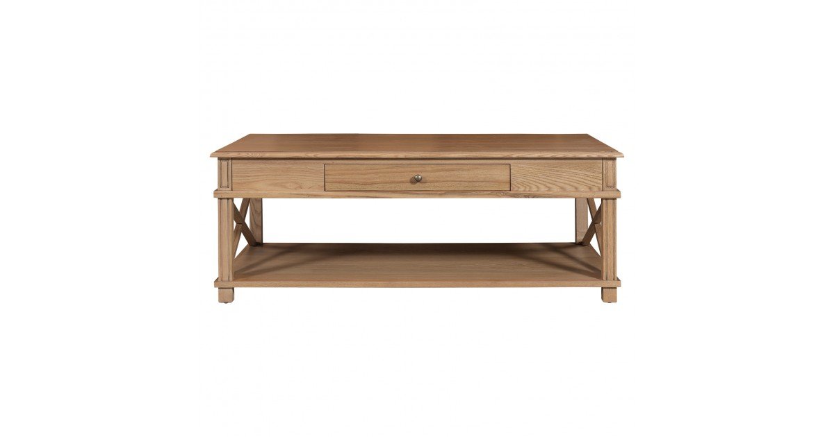 Shop Hamptons Halifax Furniture Side Cross Coffee Table with Drawer Online