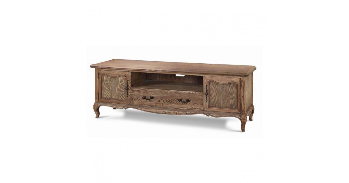 Shop French Furniture Provincial Entertainment Unit TV Stand in Natural ...