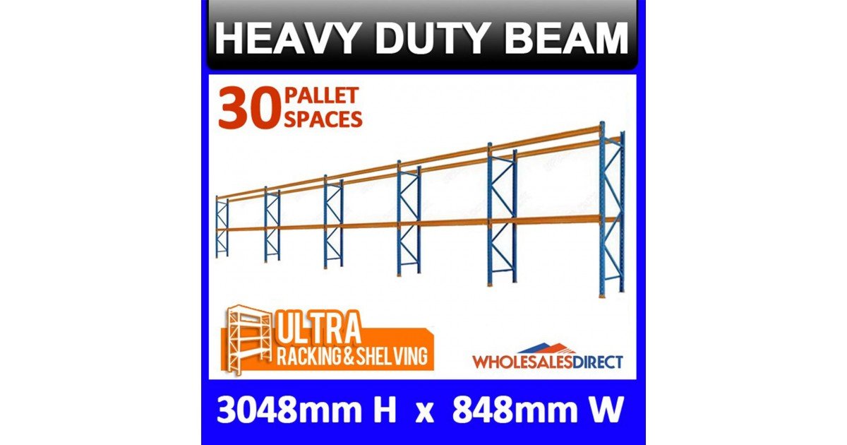 Shop Pallet Racking 5 Bay System 3048mm High 30 Pallet Spaces Online