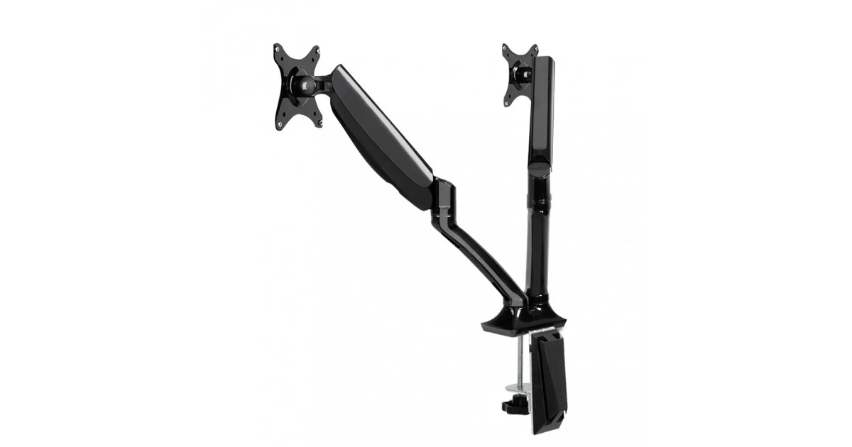 Shop Fully Adjustable Dual Monitor Arm Stand Black Online