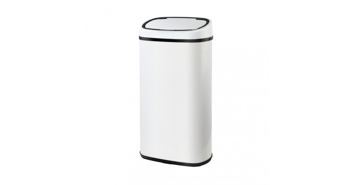 Shop Devanti 58L Sensor Bin White Online