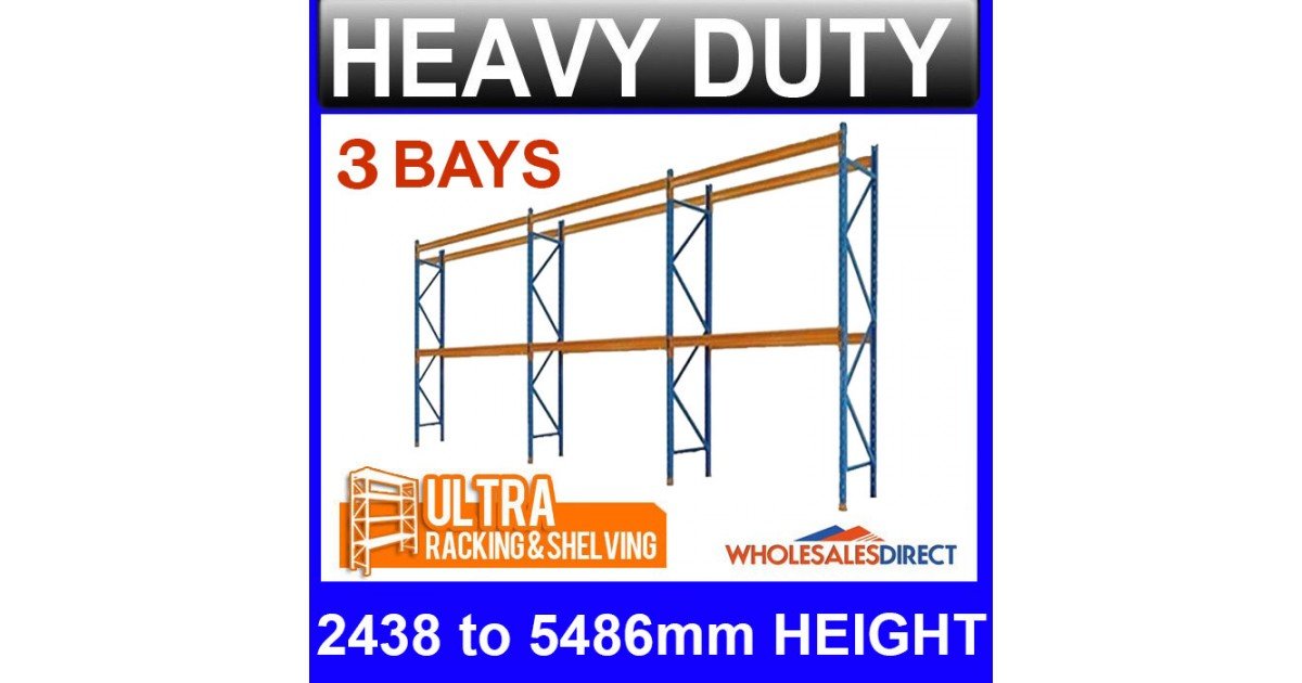 Shop ULTRA 6 Space 1Bay 2438mm Pallet Racking Warehouse Dexion ...