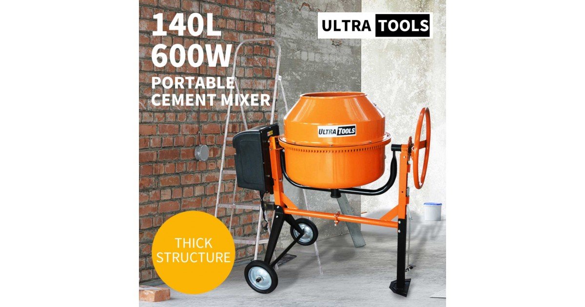 Shop Ultratools Cement Concrete Mixer 140L Sand Gravel Portable 600W ...
