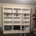 Shop French Provincial Hamptons Open Library Bookcase with Ladder White ...