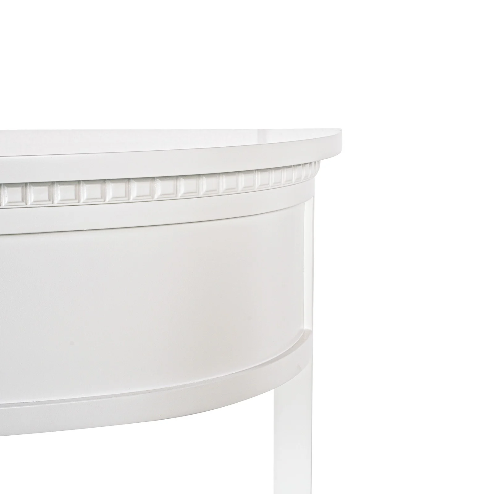 Shop New England Hamptons Half-Moon Curve Hallway Console Table in ...