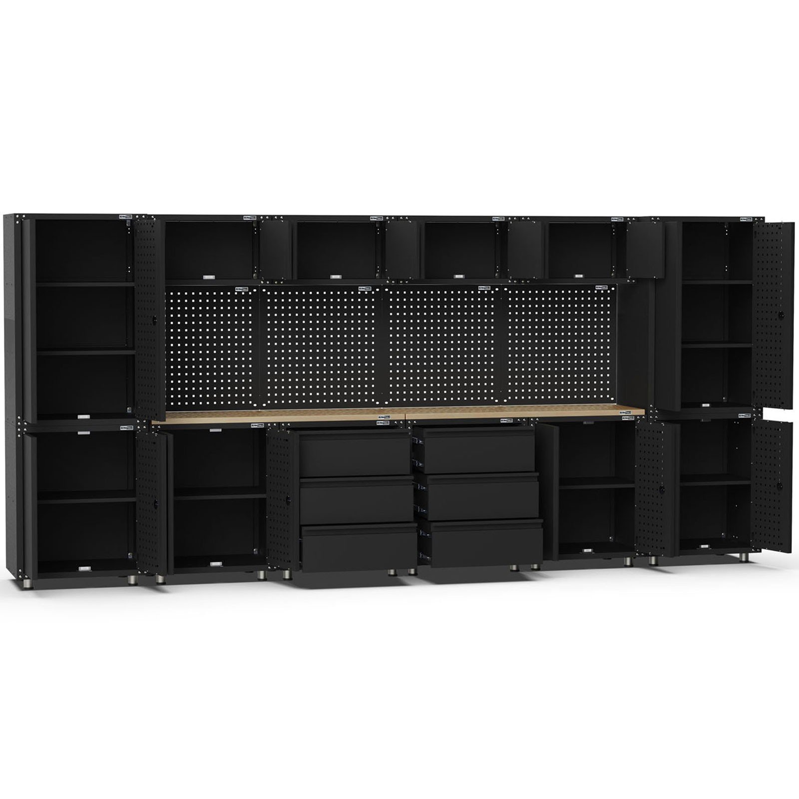 Shop UltraTools 4065mm x 480mm x 1870mm Black Workshop Garage Storage ...