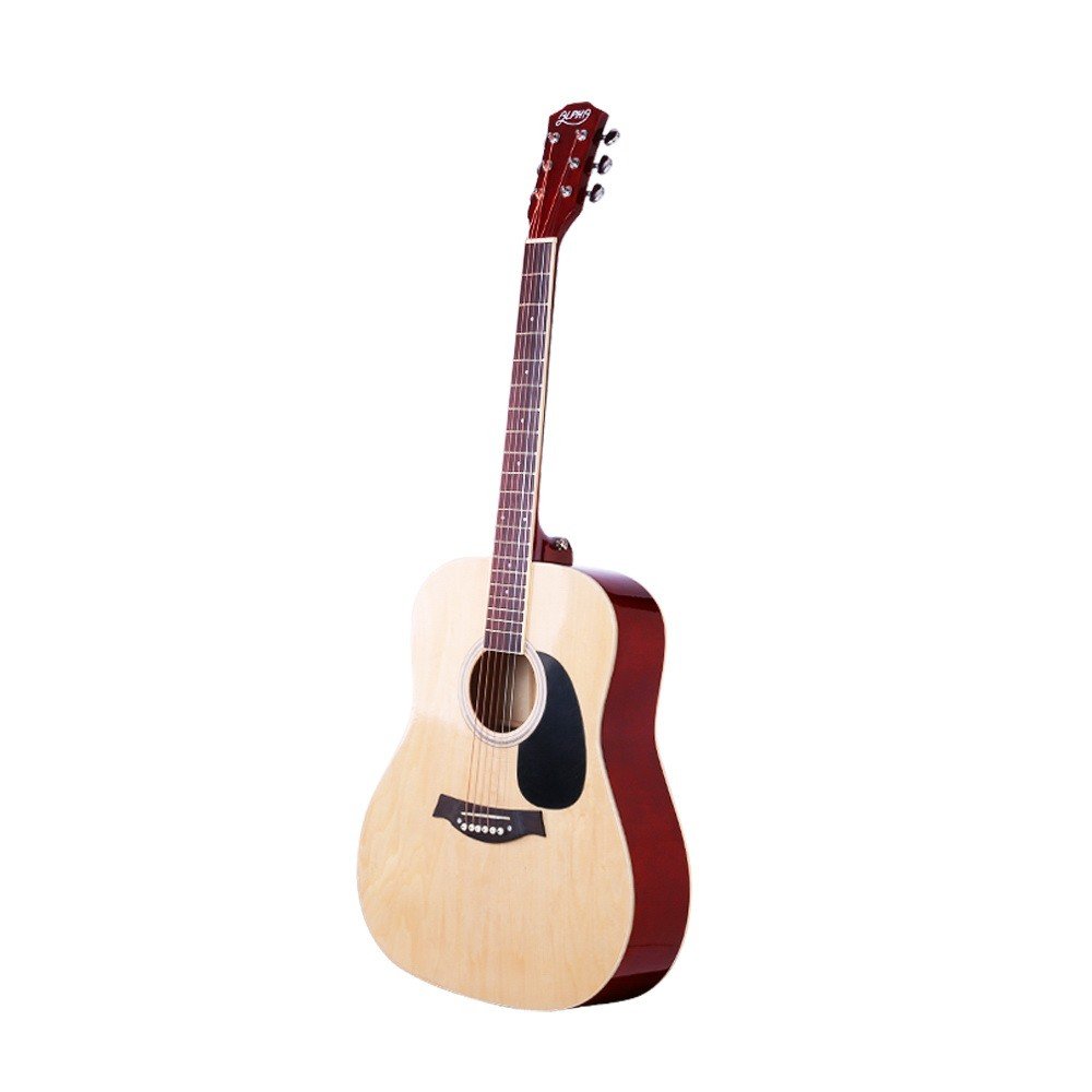Shop ALPHA 41 Inch Wooden Acoustic Guitar with Accessories set Natural ...