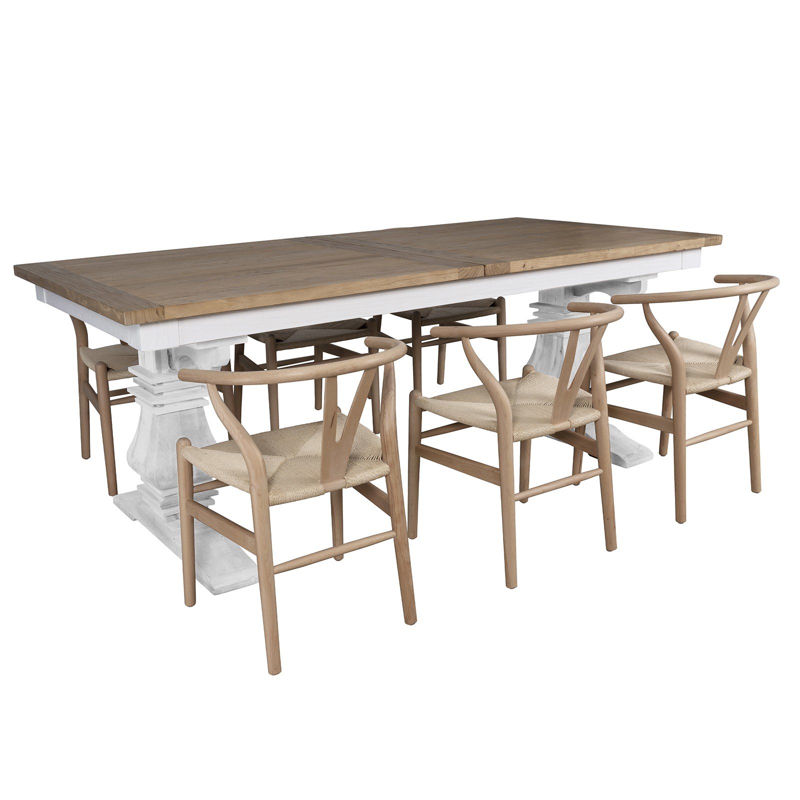 Shop Hamptons 220cm - 320cm Rectangle Extendable Dining Table with ...
