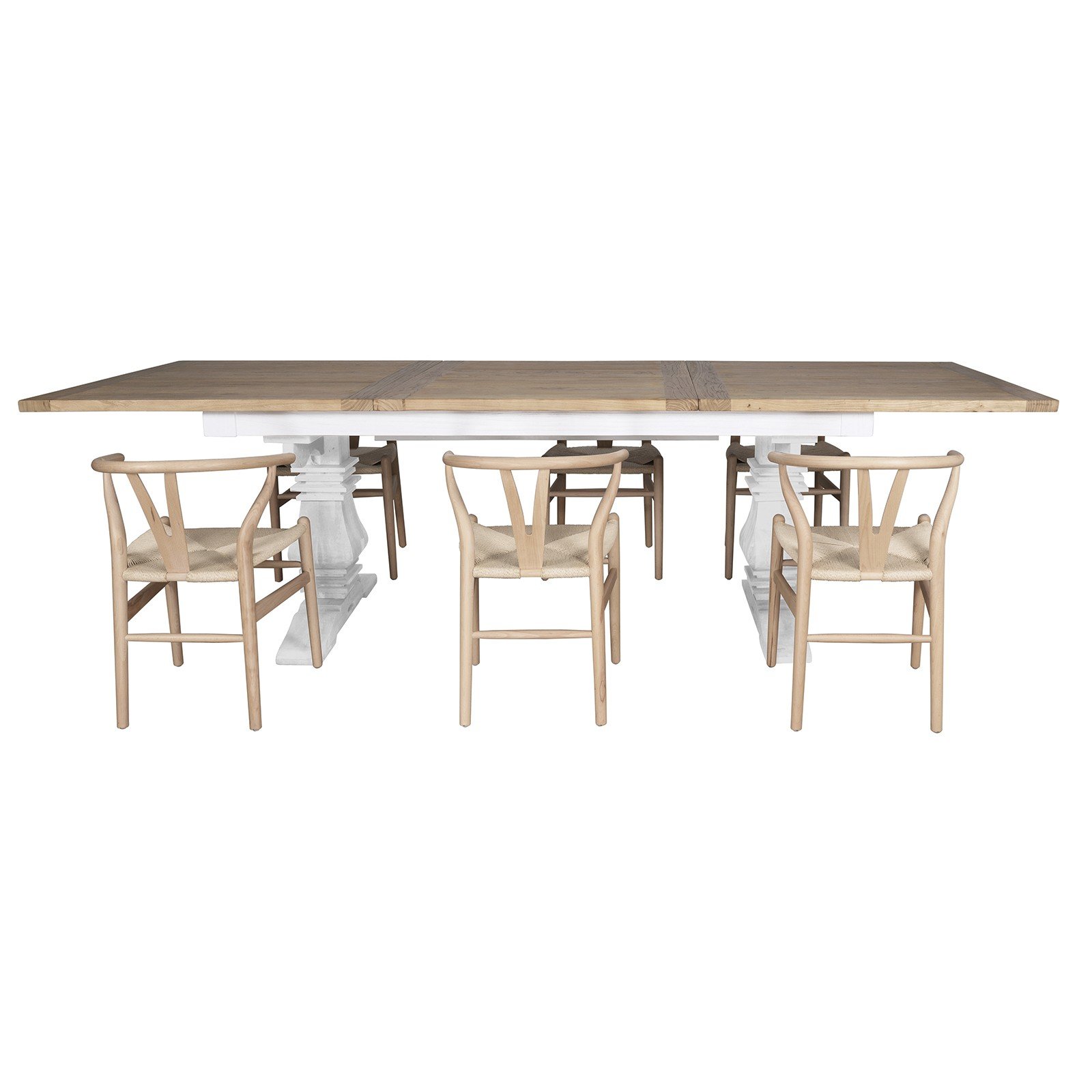 Shop Hamptons 220cm - 320cm Rectangle Extendable Dining Table with ...